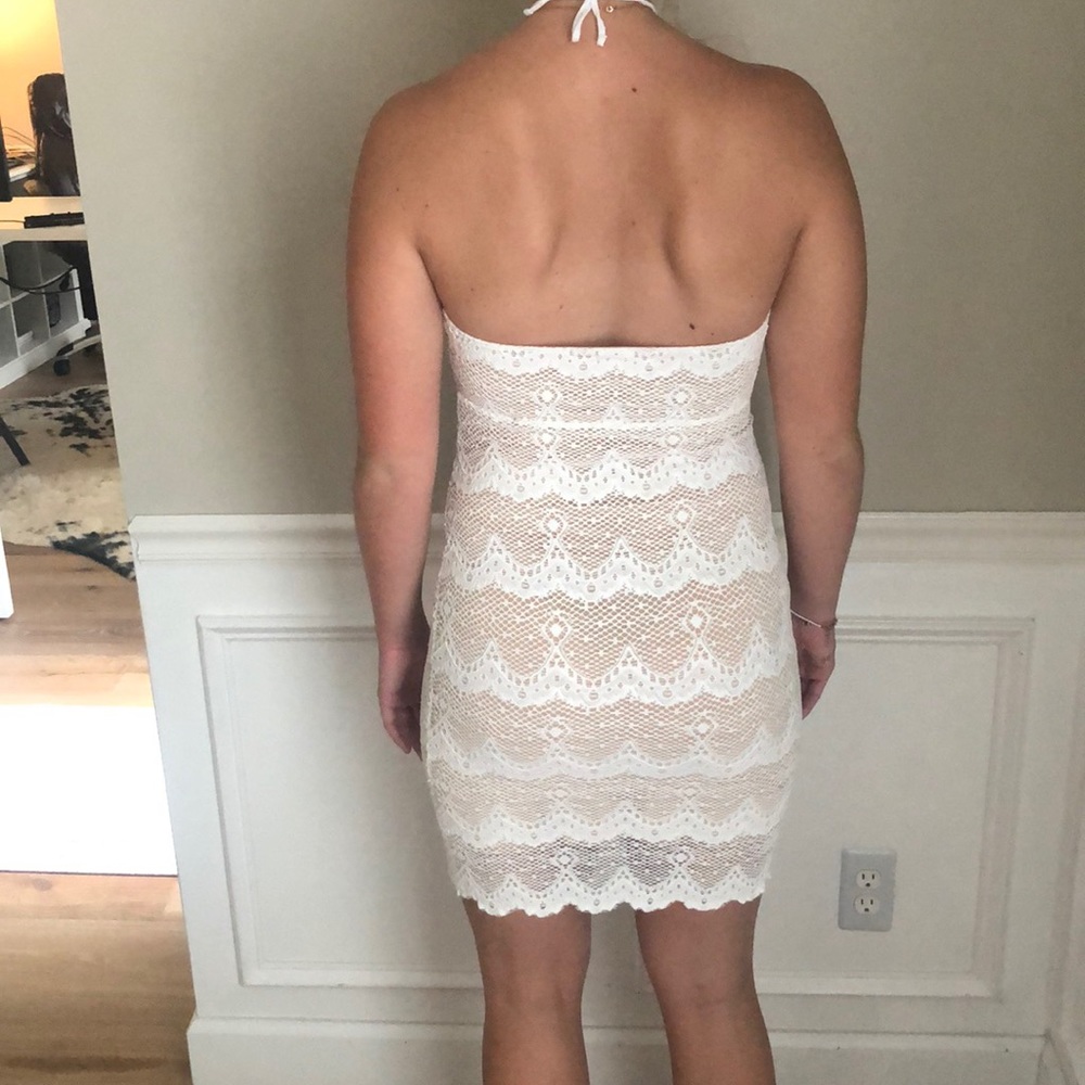 Nightcap Clothing Monaco White Halter Dress - Gem